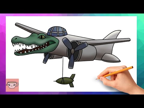 How To Draw Bombardino Crocodilo | Italian Brainrot Animal | Drawing Tutorial