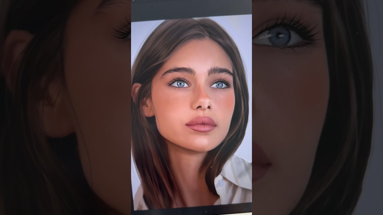 Digital Art Portrait in Procreate 🖌️ #drawing #portrait #procreate #ipadpro #tutorial