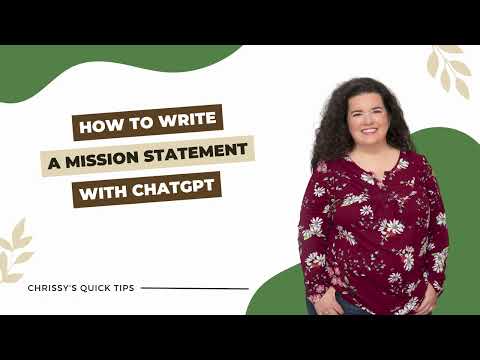 How to Write a Mission Statement with ChatGPT