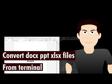 Convert docx ppt xlsx files from terminal