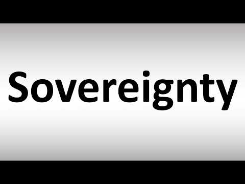 How to Pronounce Sovereignty