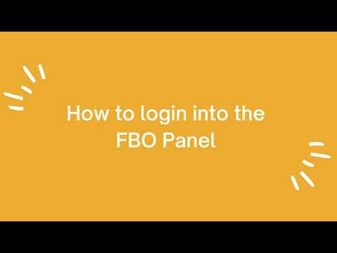 FBO Login India l How to Login into the FBO panel