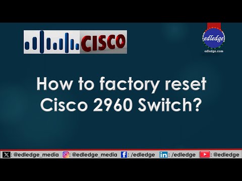 How to factory reset Cisco 2960 Switch