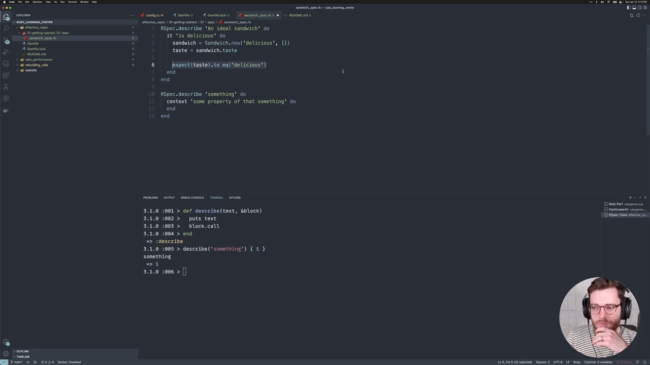 Ruby Learning Center - Effective RSpec - Ch 1 to 3