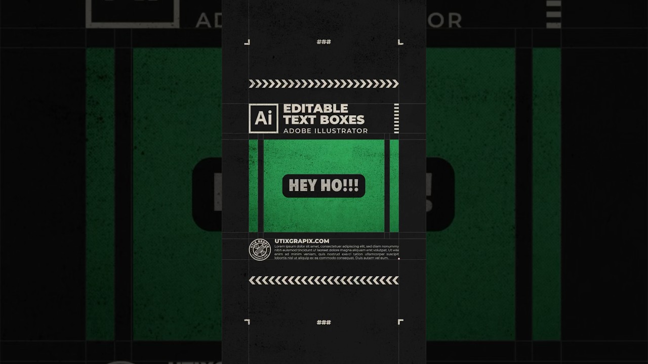 Editable Text Boxes Adobe Illustrator