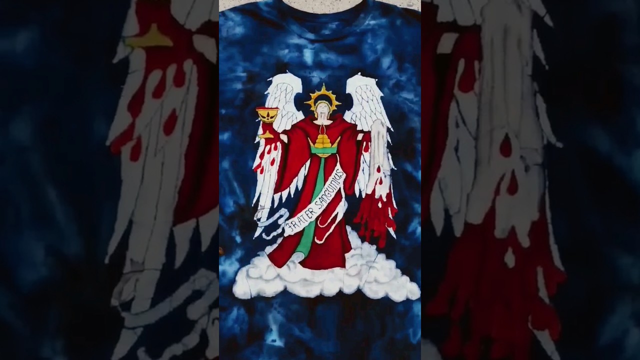 Blood Angels Sanguinius Banner #painting #warhammer #wh40k #tiedye #batik #bloodangels #leviathan