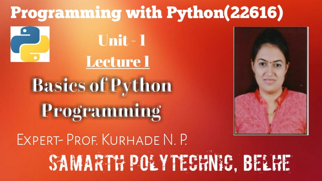 Basics of Python Programming