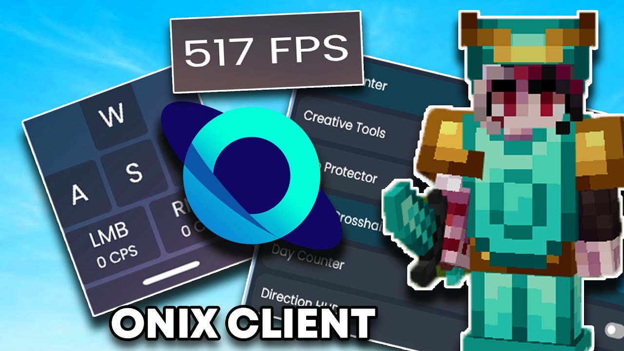 Minecraft Bedrock BEST CLIENT - ONIX CLIENT 1.21 (Motion Blur, FPS Counter)