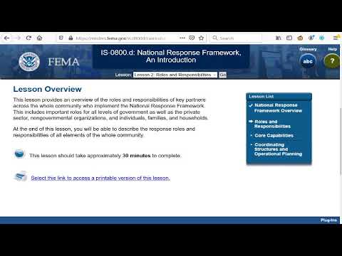 Emergency Rapid Response Team IS-800.D Training Session