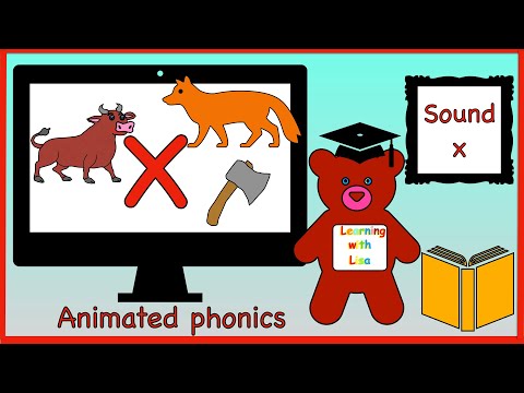 x | Phonics Phase 3: End sound 'x’