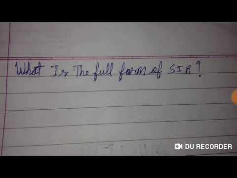 What is the full form of SIR in hindi. Sir ki full form kya hai.