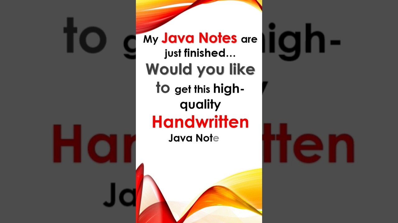 High-Quality #Java #Handwritten Notes | #beingpro33
