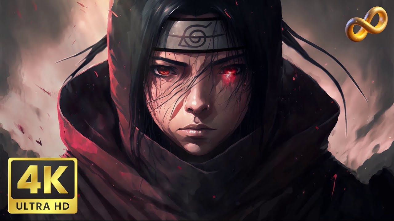 Itachi Uchiha 4K Wallpaper | Minimalist (4K60Fps) Screen | 