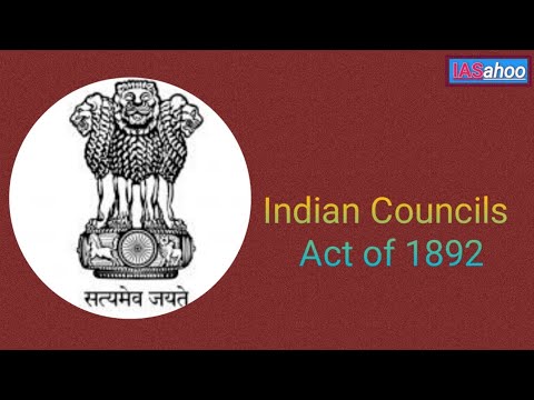 Indian Councils Act of 1892 in English