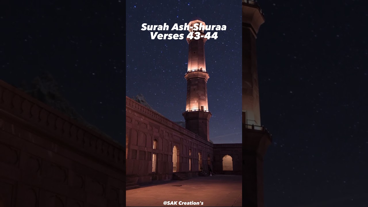 Surah Ash Shuraa Verses 43 44