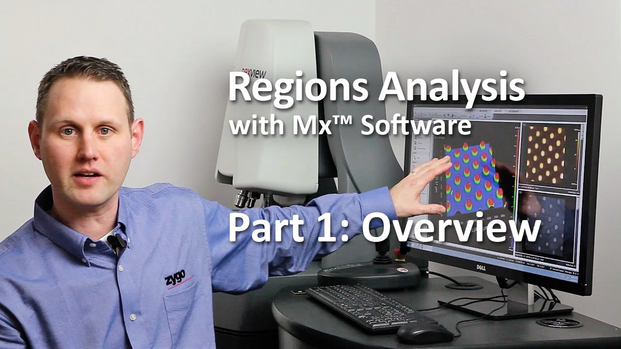 Regions Analysis with Mx Software, Part 1: Optical Profiler Surface Topography Measurement