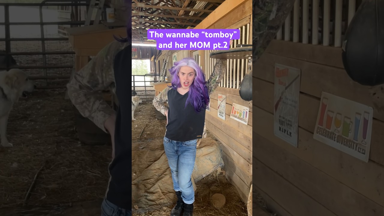 Her mom and her are hardcore tomboys #tomboy #cringe #skit #satire #momlife