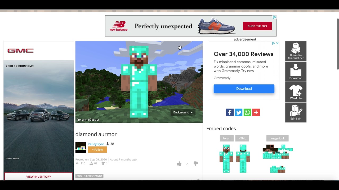 Minecraft skins armour prank!