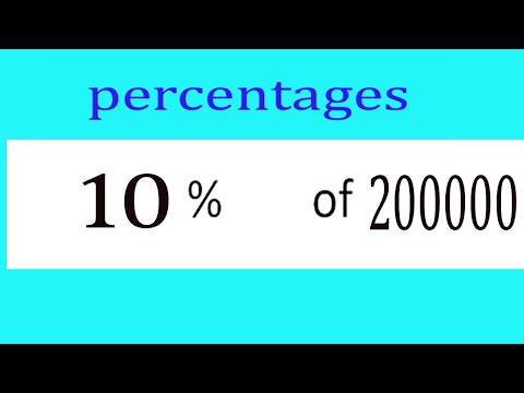 Percentages 10 Percentage(%) of 200000