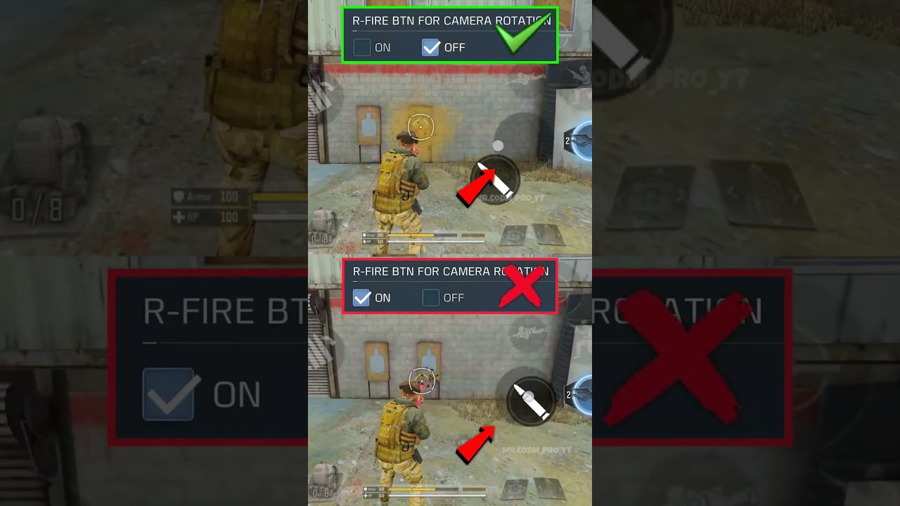 ✅ Best R-Fire BTN Camera Rotation Setting in CODM BR 🔥💯 Codmobile Tips and Tricks #shorts #codmbr