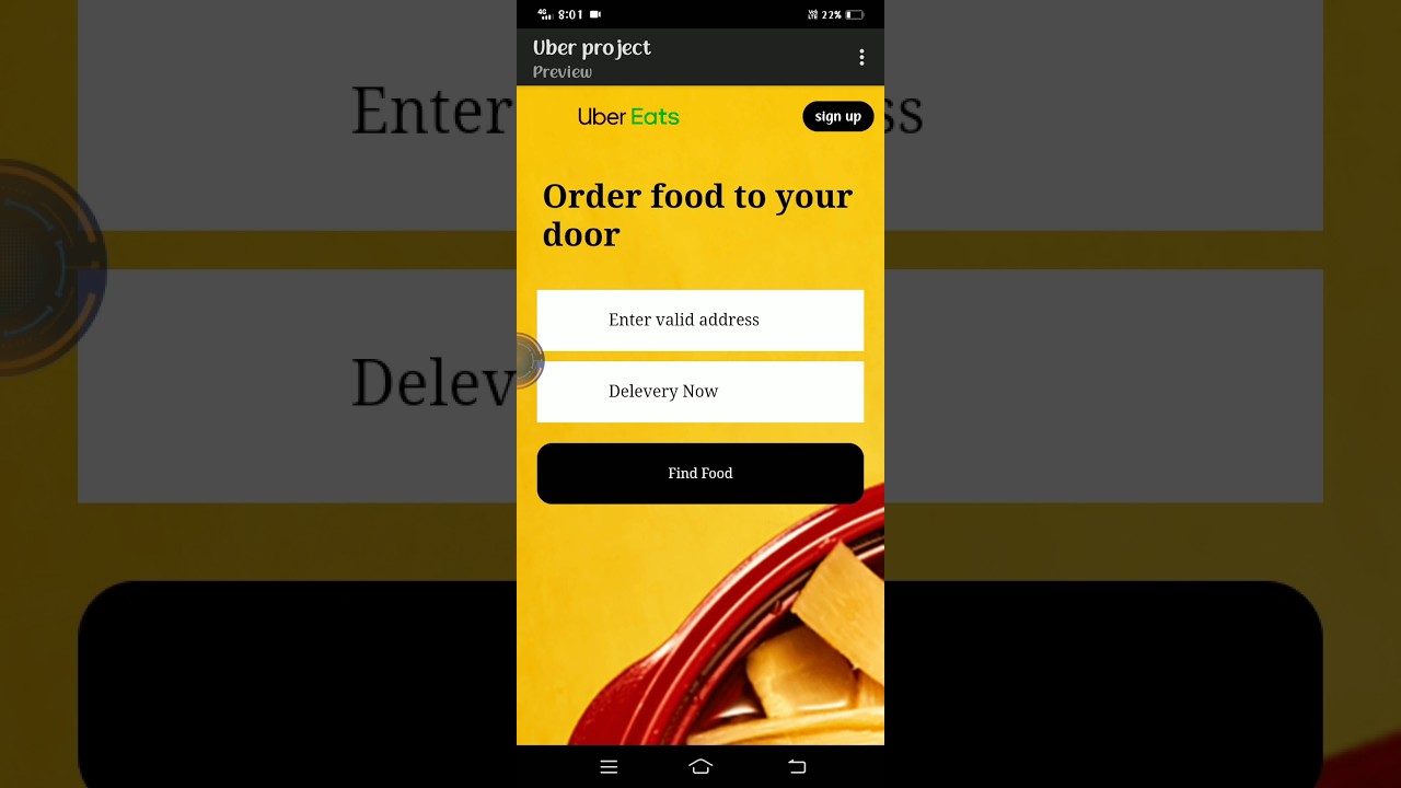 How to create a Uber eats clone using HTML AND CSS , JAVASCRIPT @UberEats