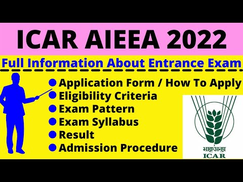 All About ICAR AIEEA 2022: Notification, Dates, Application, Eligibility, Pattern, Syllabus