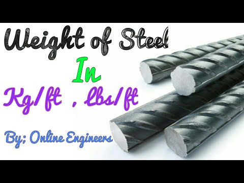 Weight of Steel in Pound/ft and Kg/ft
