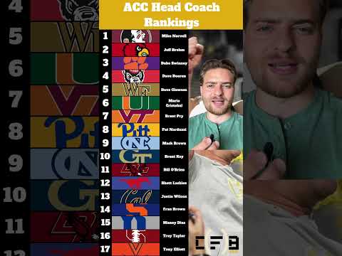 ACC Coach Rankings #collegeball #collegefootball #football