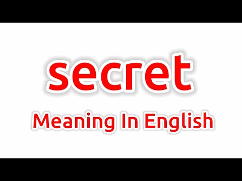 Secret Meaning | Secret Meaning In English | Meaning Of Secret | What Is The Meaning Of Secret