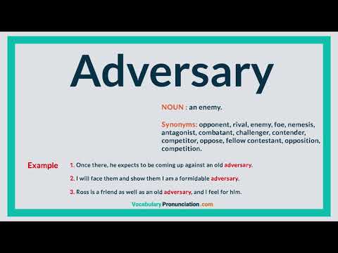 How to Pronounce ADVERSARY l Definition, Meaning, Example and Synonyms of ADVERSARY by VP