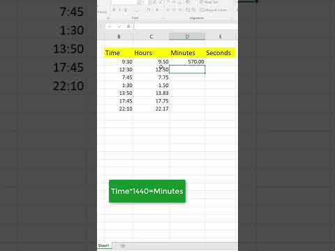 How to Convert Time to Hours, Minutes, or Seconds in Excel
