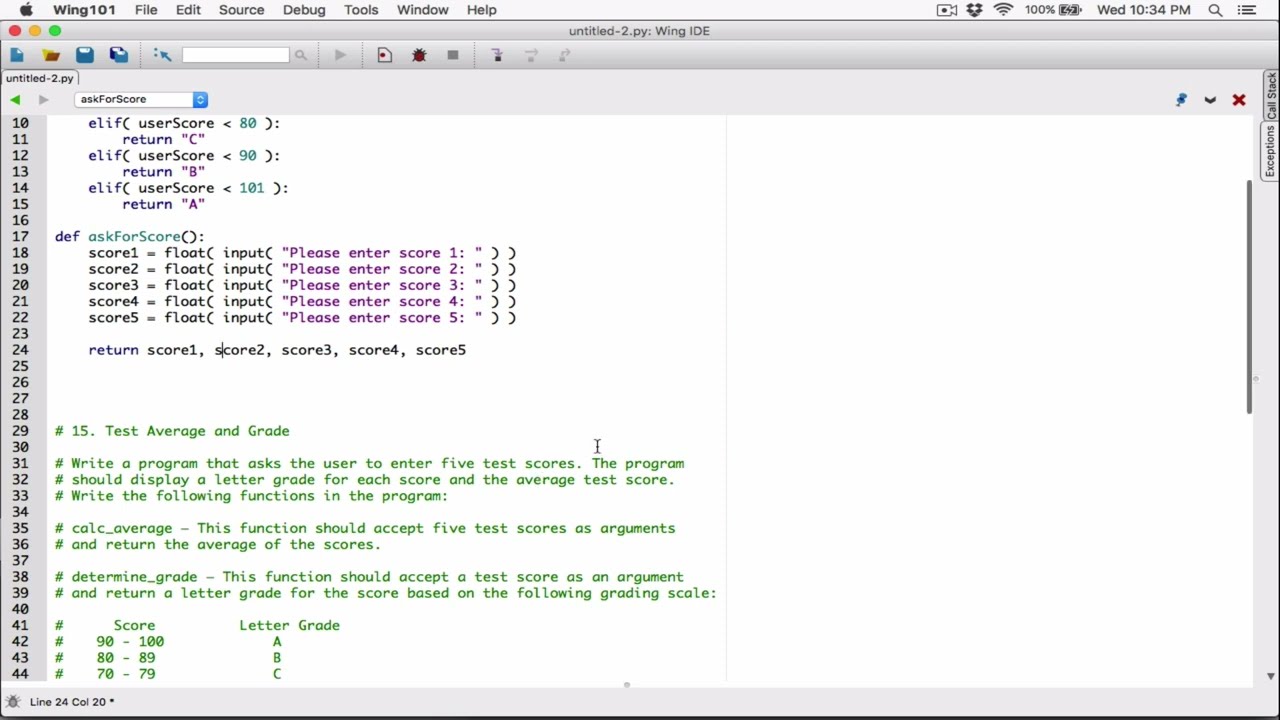 5.15 (Part 1) Test Average and Grade - Python - ❤️ SOLUTIONS MOVED TO DISCORD ❤️