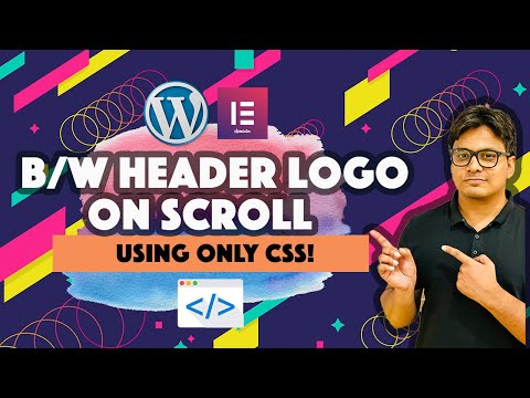 Make WordPress Header Logo B&W using Elementor: Cool transitions using CSS