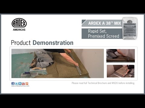 ARDEX A 38™ MIX Rapid Set, Premixed Screed - Demonstration