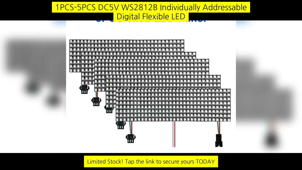 1Pcs-5Pcs Dc5V Ws2812B Individually Addressable Digital Flexible Led Panel Rgb
