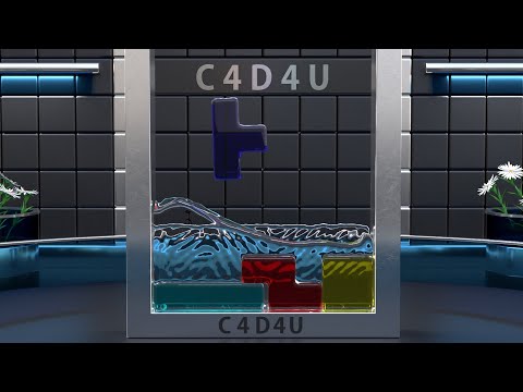 SOFTBODY TETRIS V17 😋 ( with liquid ) ❤️ C4D4U