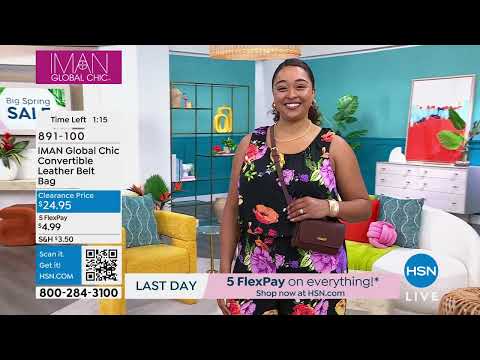 IMAN Global Chic Convertible Leather Belt Bag