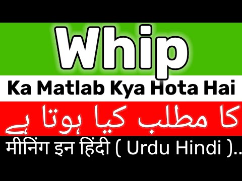 Whip Meaning | Whip Meaning In Urdu Hindi | Whip Ka Matlab Kya Hai | Whip Ka Meaning Kya Hai