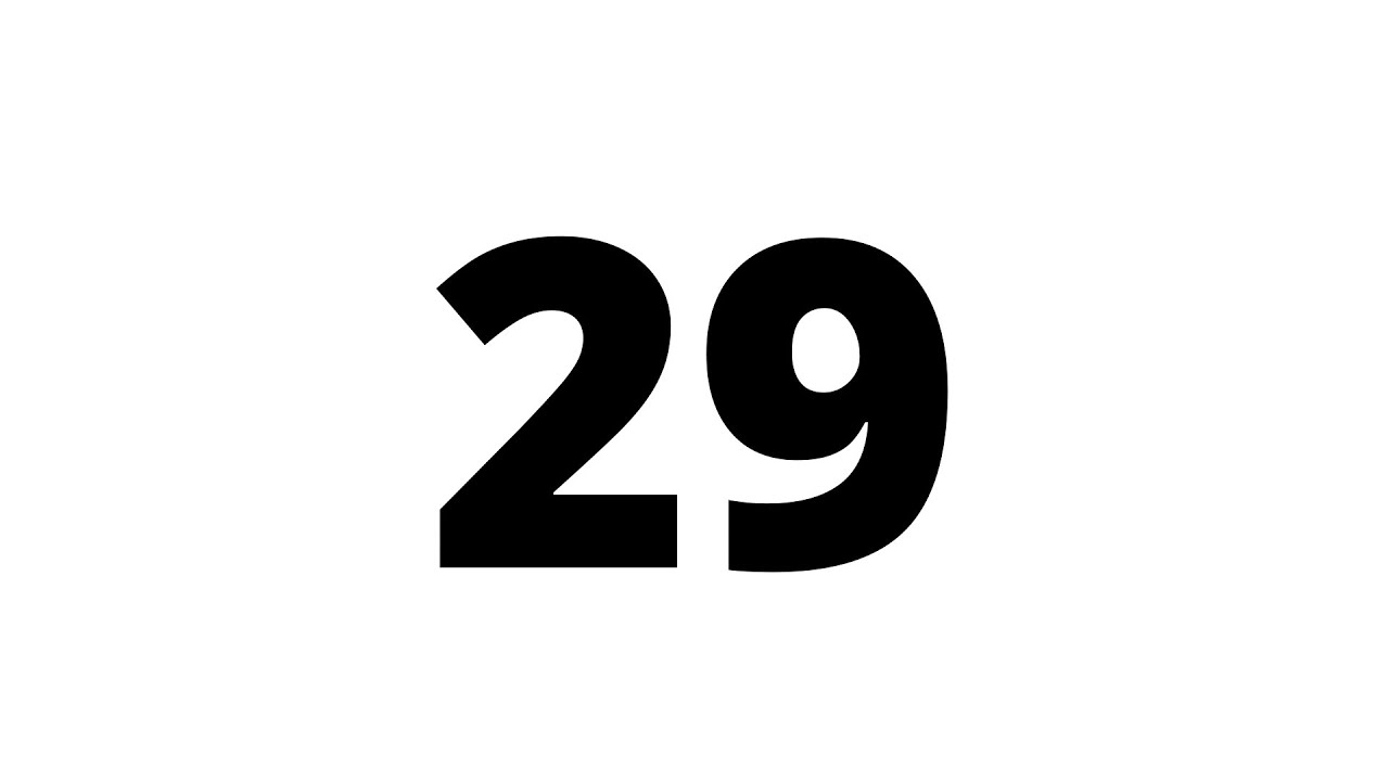 29 Second Countdown Timer White Screen With Sound Effect