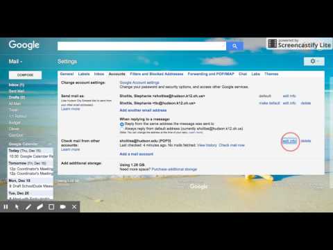 Update password in Gmail to forward email from Outlook