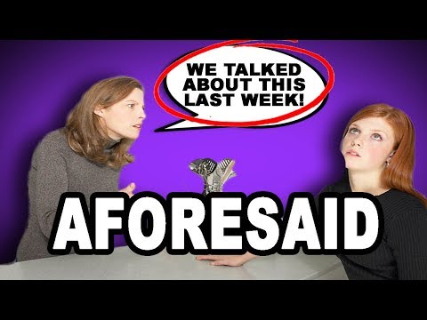 ⏮️ Learn English Words: AFORESAID - Meaning, Vocabulary with Pictures and Examples