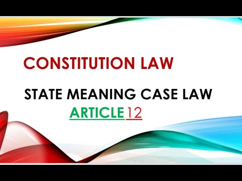 State, article 12 constitutional law, meaning of state, other authority, local authority