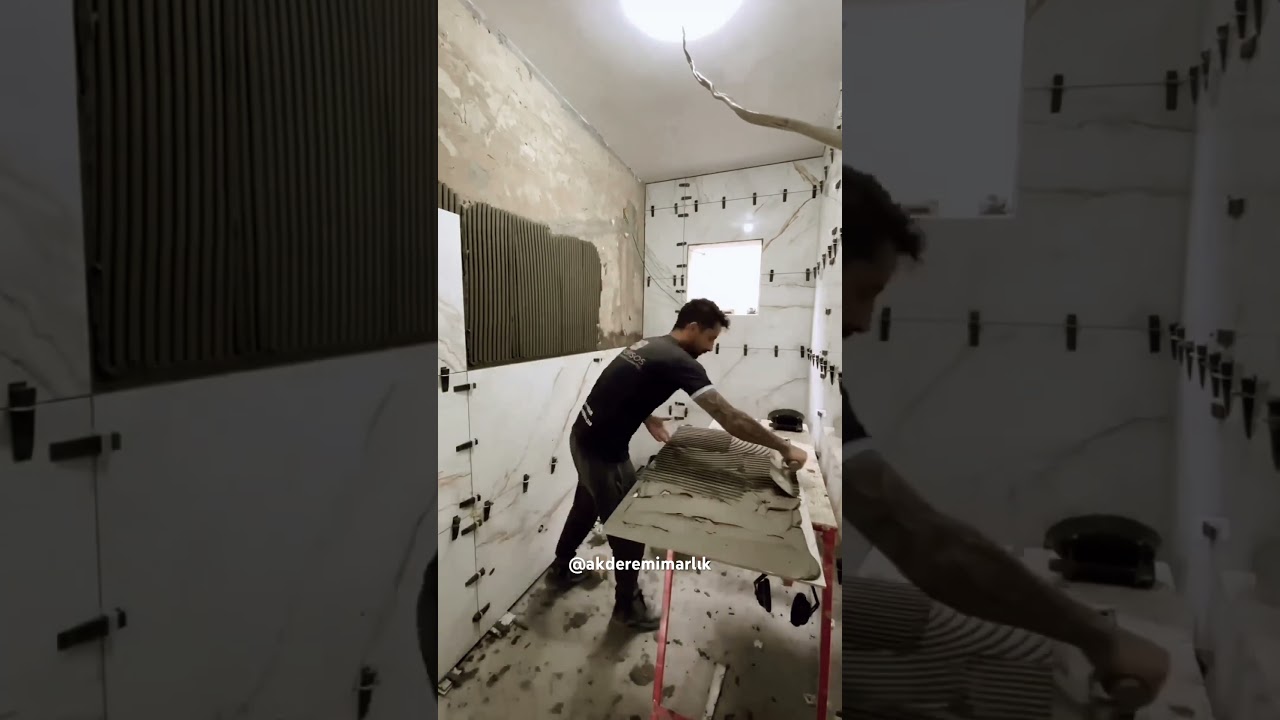 Banyo Dekorasyon ve Tadilat Seramik uygulaması #shorts