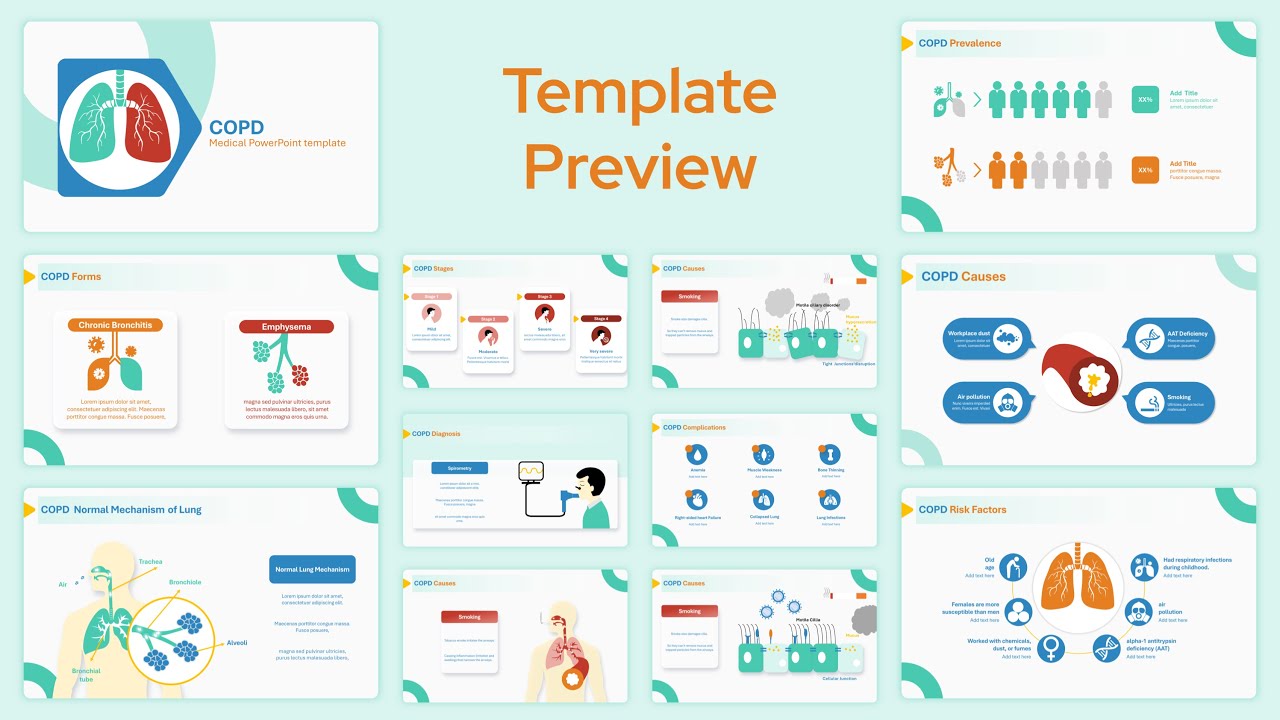 COPD PowerPoint Presentation Template Preview