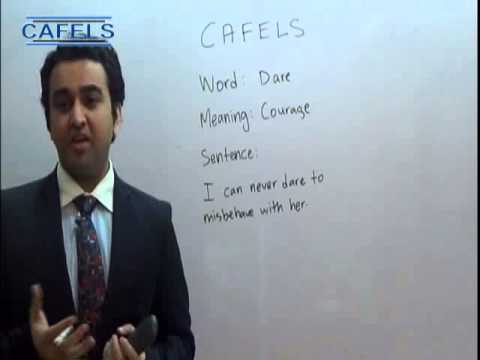 CAFELS (Basic English): Dare Meaning and Sentence in Urdu/Hindi-Canada Qualified