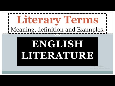 Literary Terms Meaning,definition and examples| Literary term meaning in Hindi| English Literature|