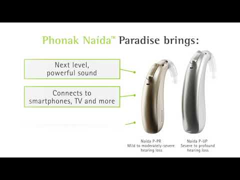 Phonak- Naida Paradise & Audio Paradise P30, P50, P70, P90 first Android mobile connect hearing aid