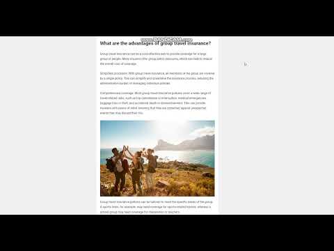 Group Travel Insurance Quotes