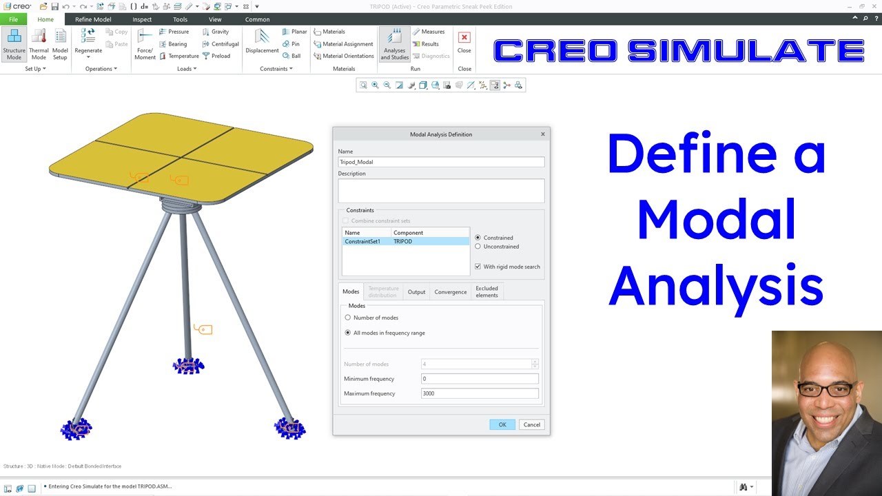 Creo Simulate - How to Define a Modal Analysis