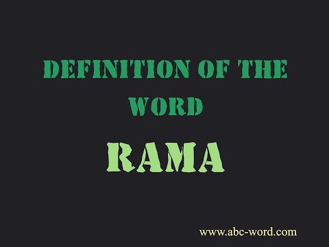 Definition of the word "Rama"